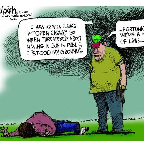 Stand Your Ground Political Cartoon Cartoons About George Zimmerman