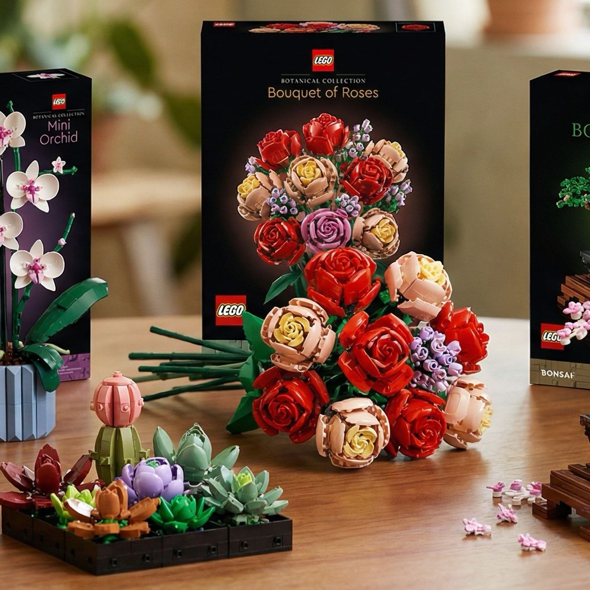 Red Orchid Lego Flower