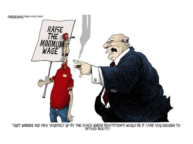 Conservative Political Cartoon On Minimum Wage