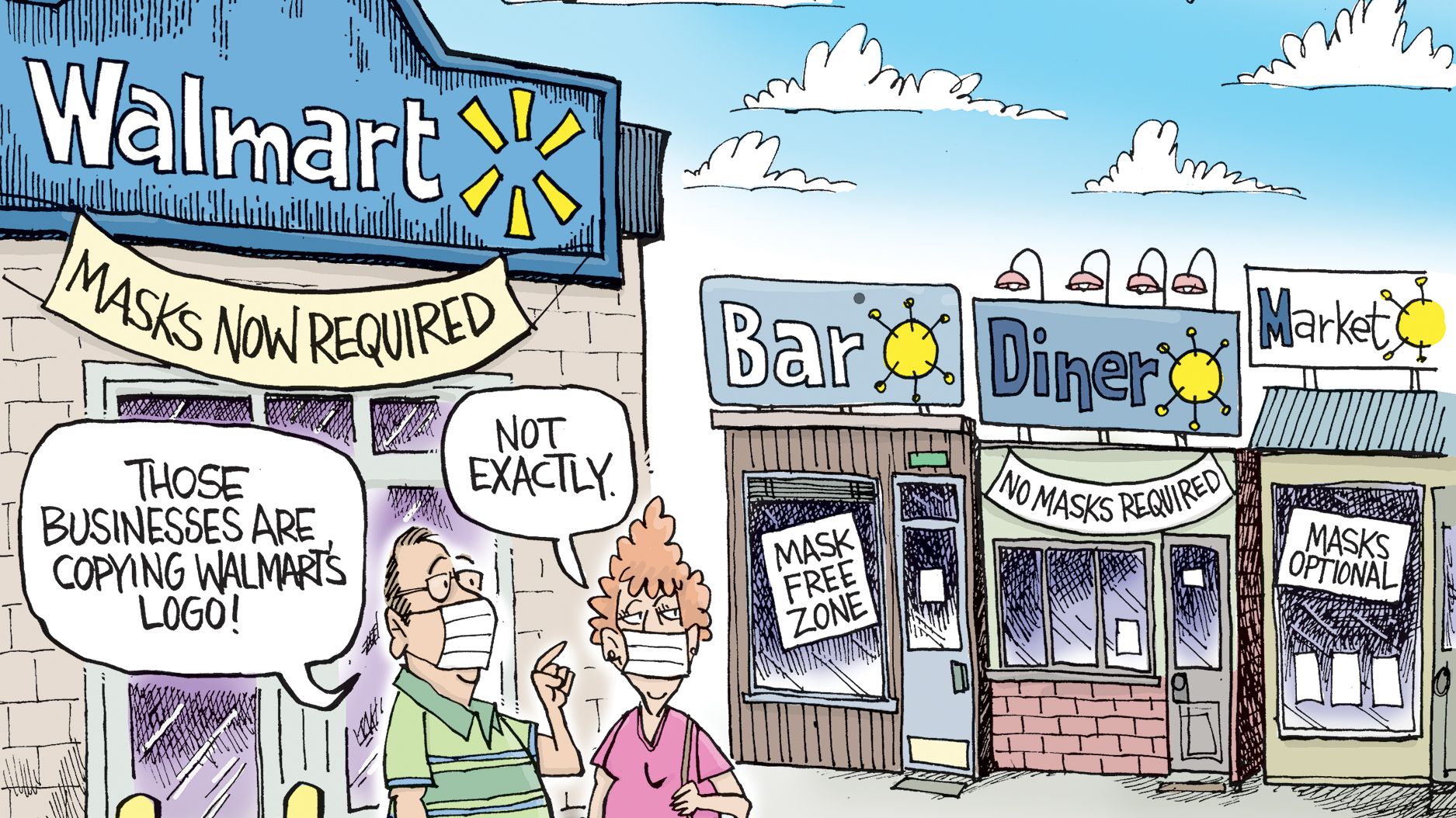 Walmart Laden Cartoon Walmart
