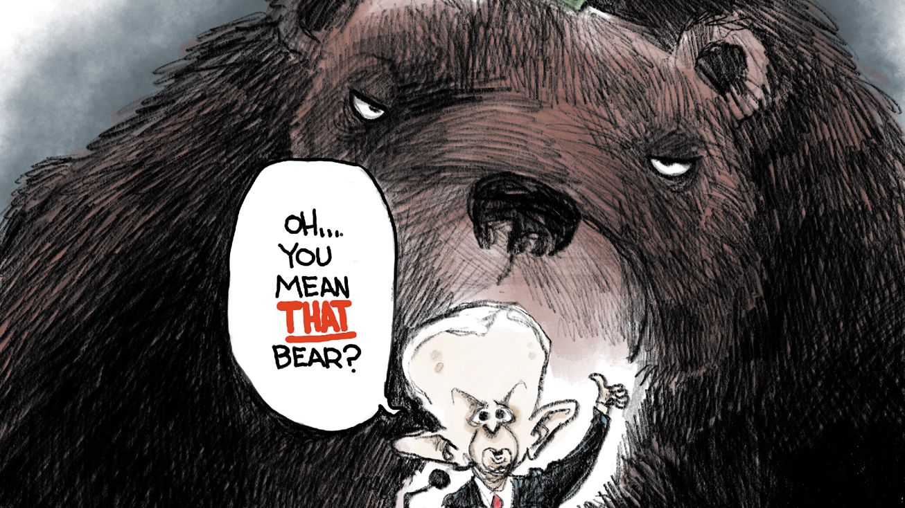 Russian Bear Political Cartoon Bee
