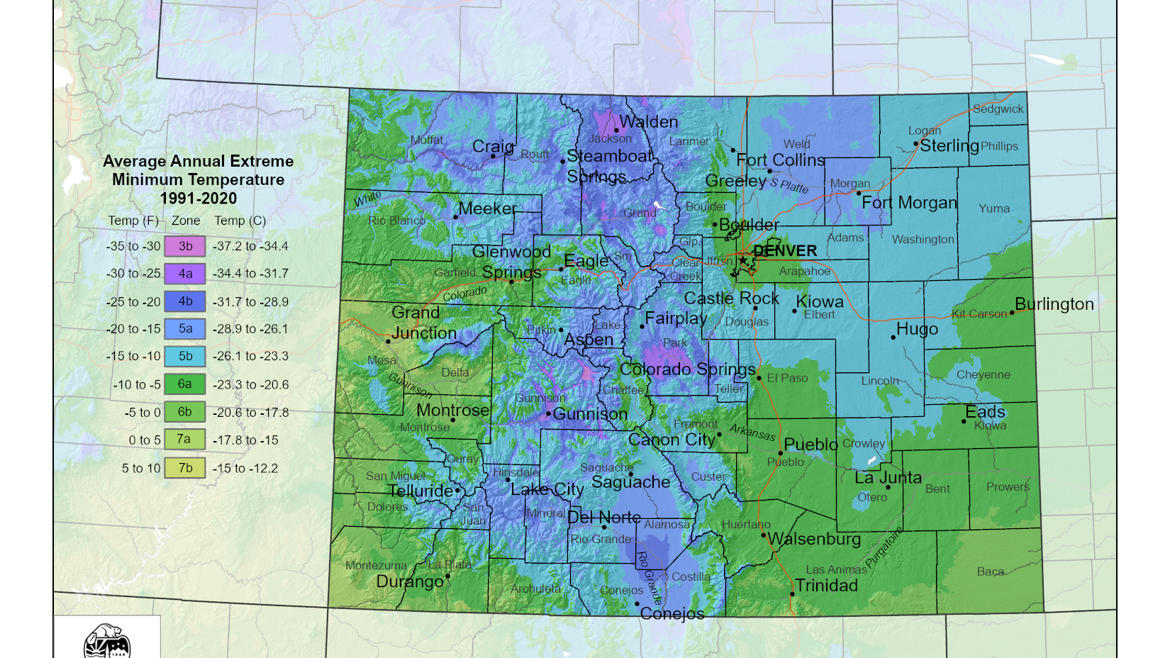 Climate Map Of Colorado
