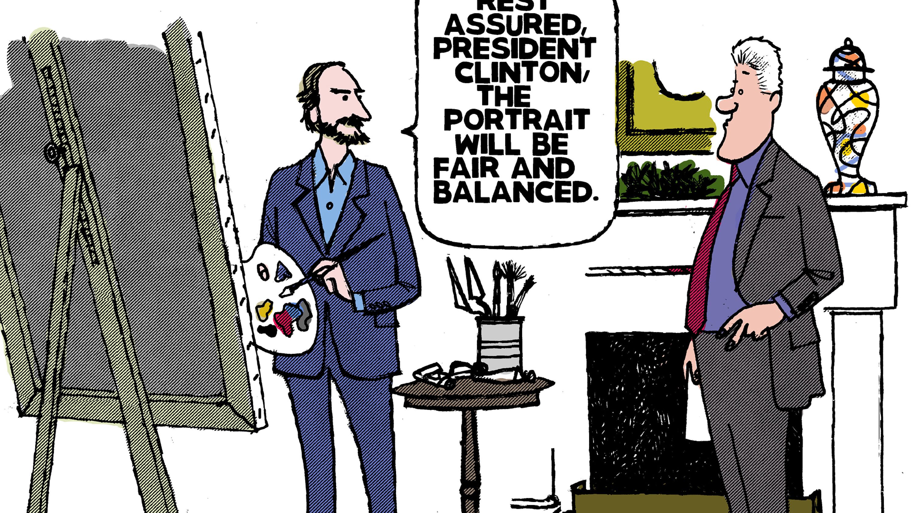 Bill Clinton Political Cartoons 1990s