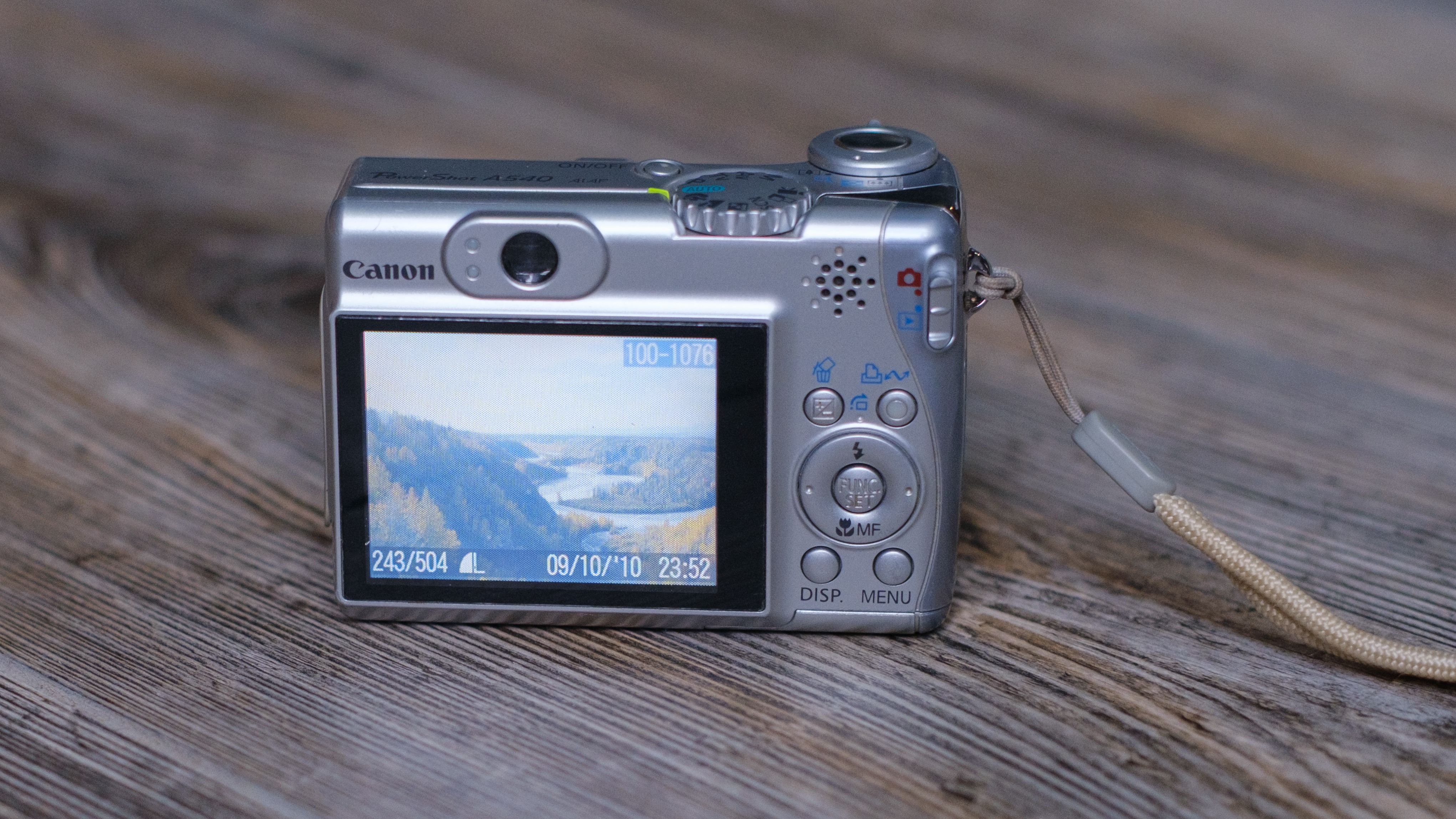 I found an old compact camera in the closet. When I powered it on, I ...
