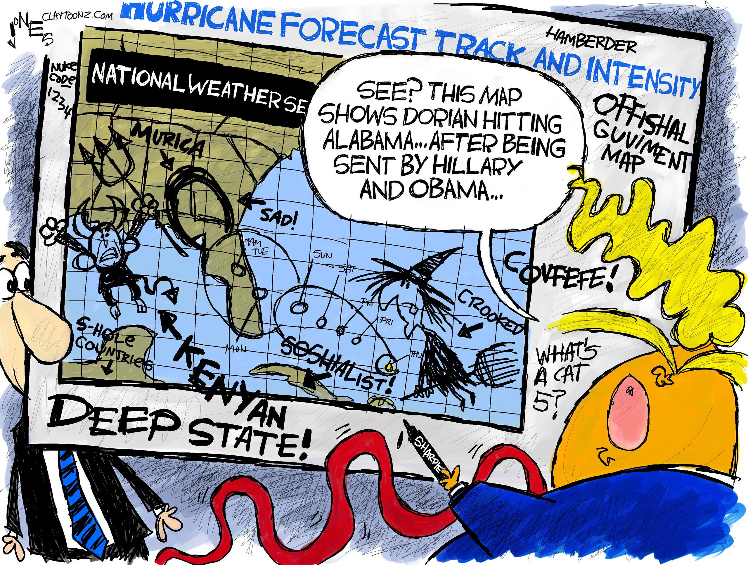 Political Cartoon U.S. Trump hurricane Dorian forecast | The Week