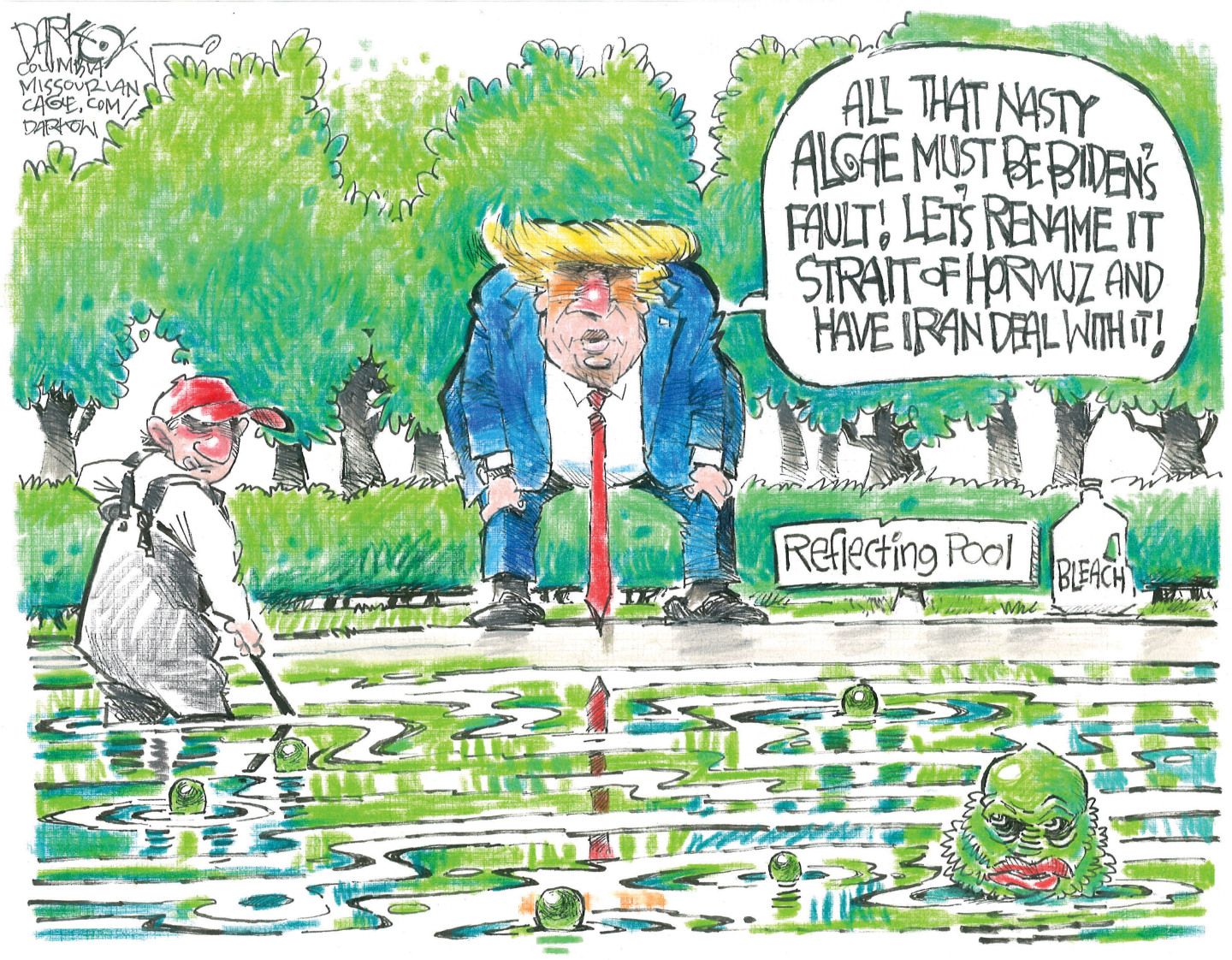 5 gloriously green cartoons about the D.C. reflecting pool | The Week