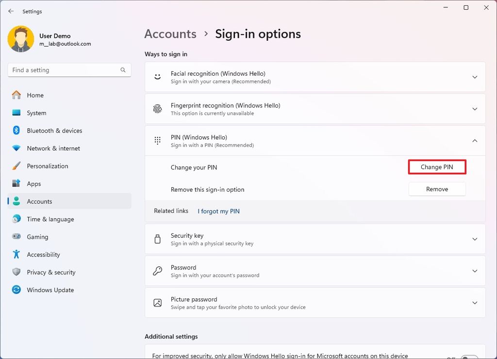 How to configure Windows Hello authentication on Windows 11 | Windows ...