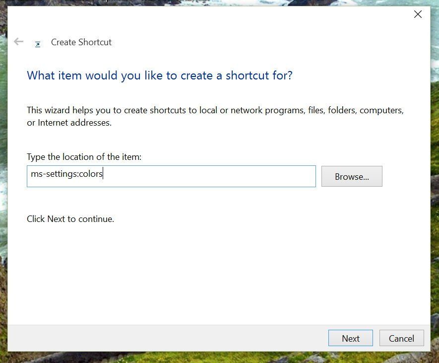How to create desktop shortcuts to specific settings in Windows 10 ...