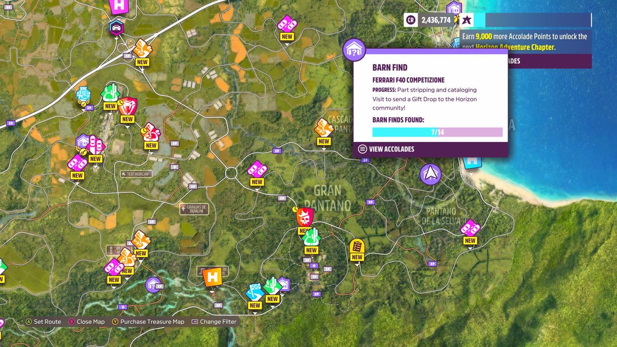 Forza horizon 5 карта раритетов всех