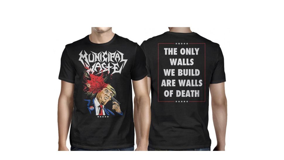 New Municipal Waste shirt shows Donald Trump blowing his brains out ...