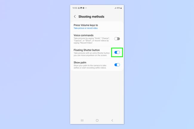 How to enable the floating camera shutter button on Samsung Galaxy ...