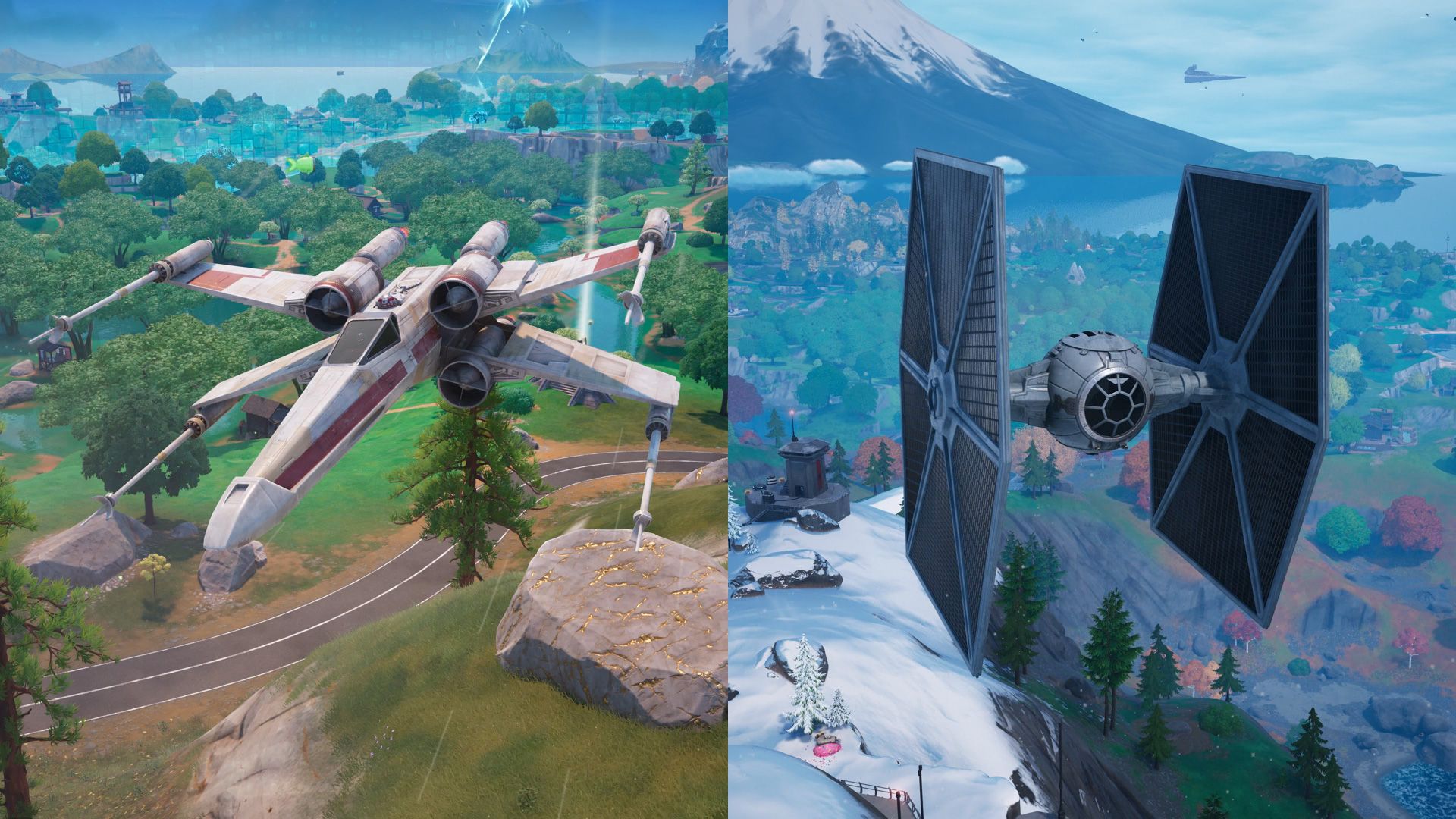 Fortnite X-Wings and TIE Fighters: Where to find them | GamesRadar+