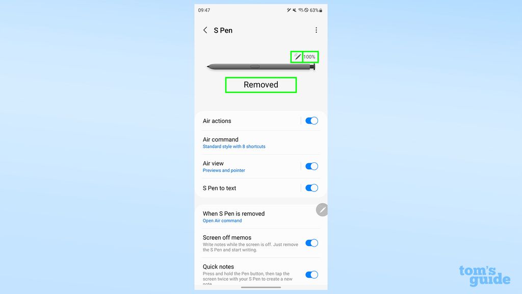 How to change Samsung Galaxy S23 Ultra S Pen settings | Tom's Guide