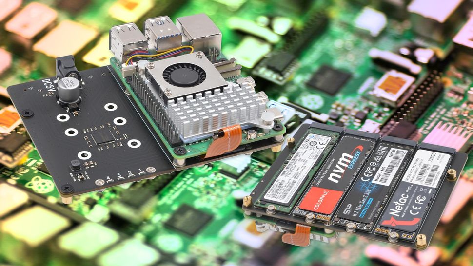 Add-on board lets you use four NVMe SSDs at once with Raspberry Pi 5 ...