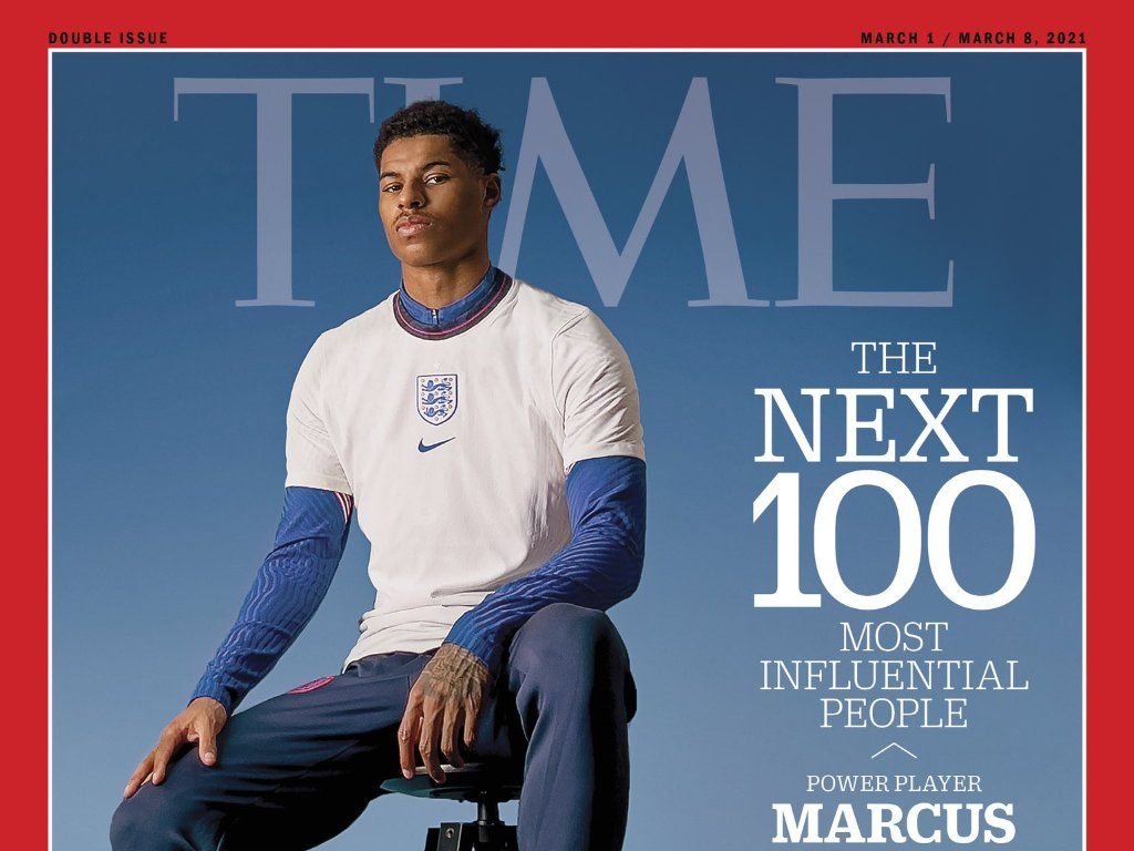 Marcus Rashford graces 'Time' magazine with stunning cover shot on ...