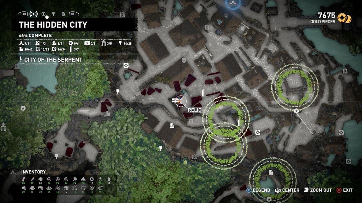 The Hidden City relics, map and backpack locations - Complete Shadow of ...