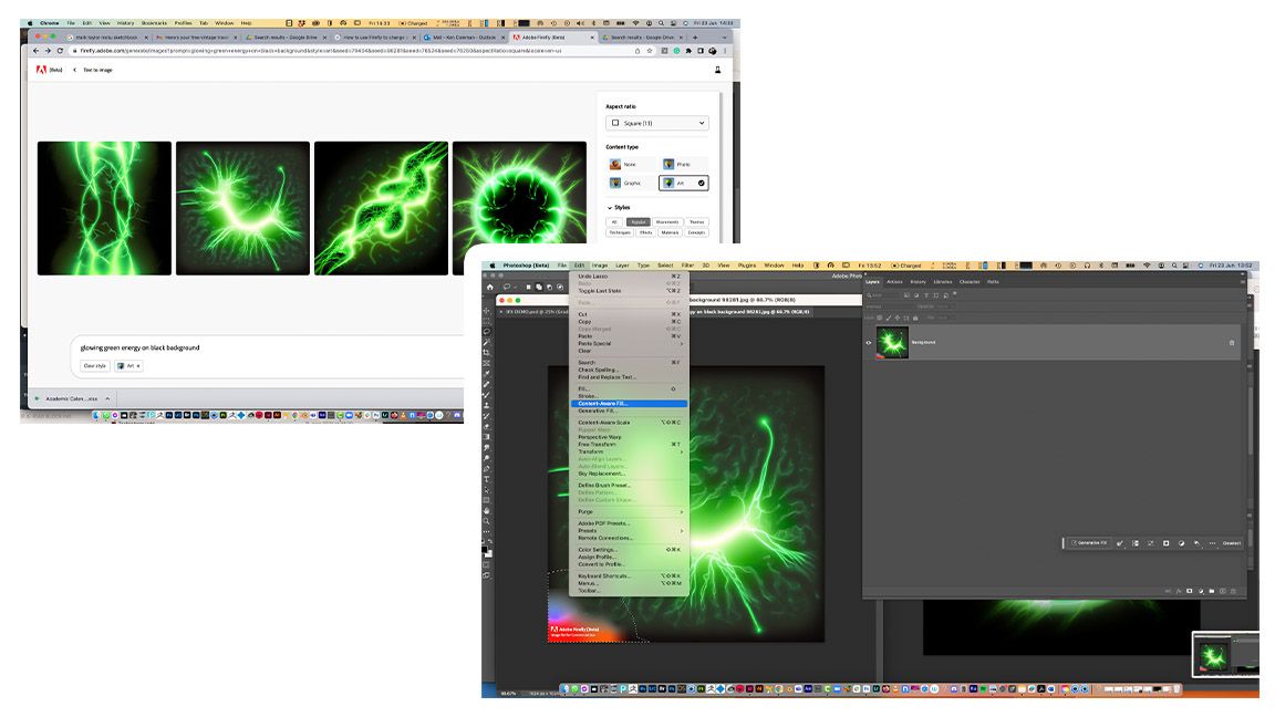 How to use Photoshop's Generative Fill tool with Adobe Firefly AI art ...