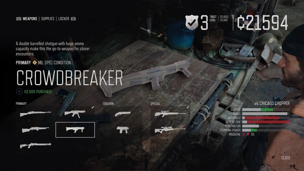 How to store weapons in Days Gone | GamesRadar+