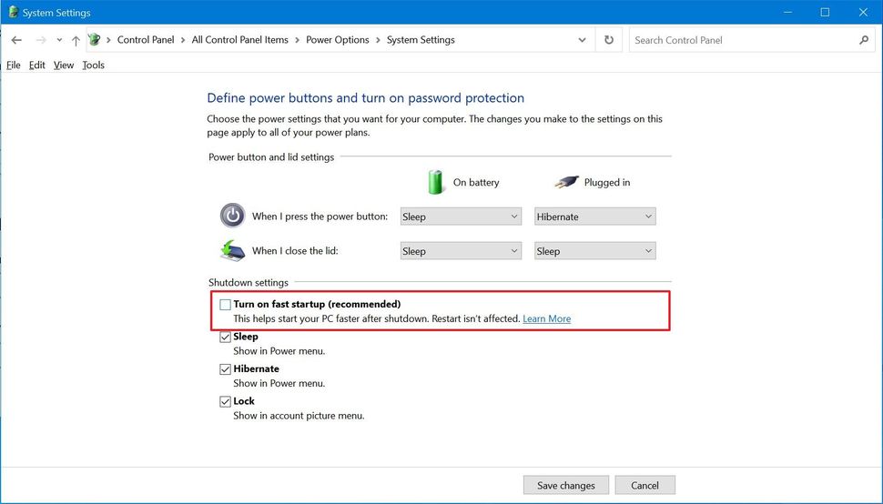 How to make a Windows 10 PC boot quicker with fast startup | Windows ...