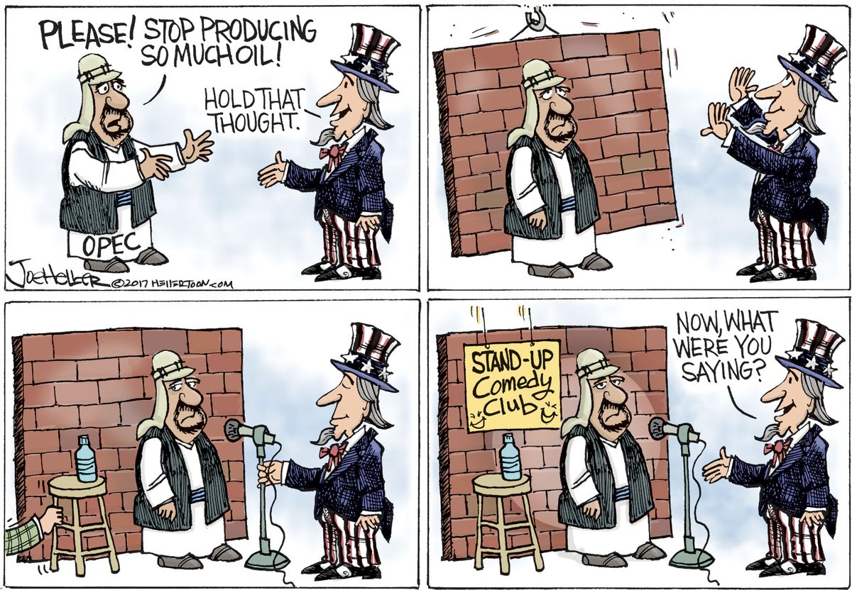 Political cartoon U.S. OPEC oil prices Uncle Sam | The Week