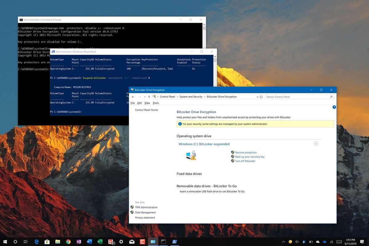 How to suspend BitLocker encryption to perform system changes on ...