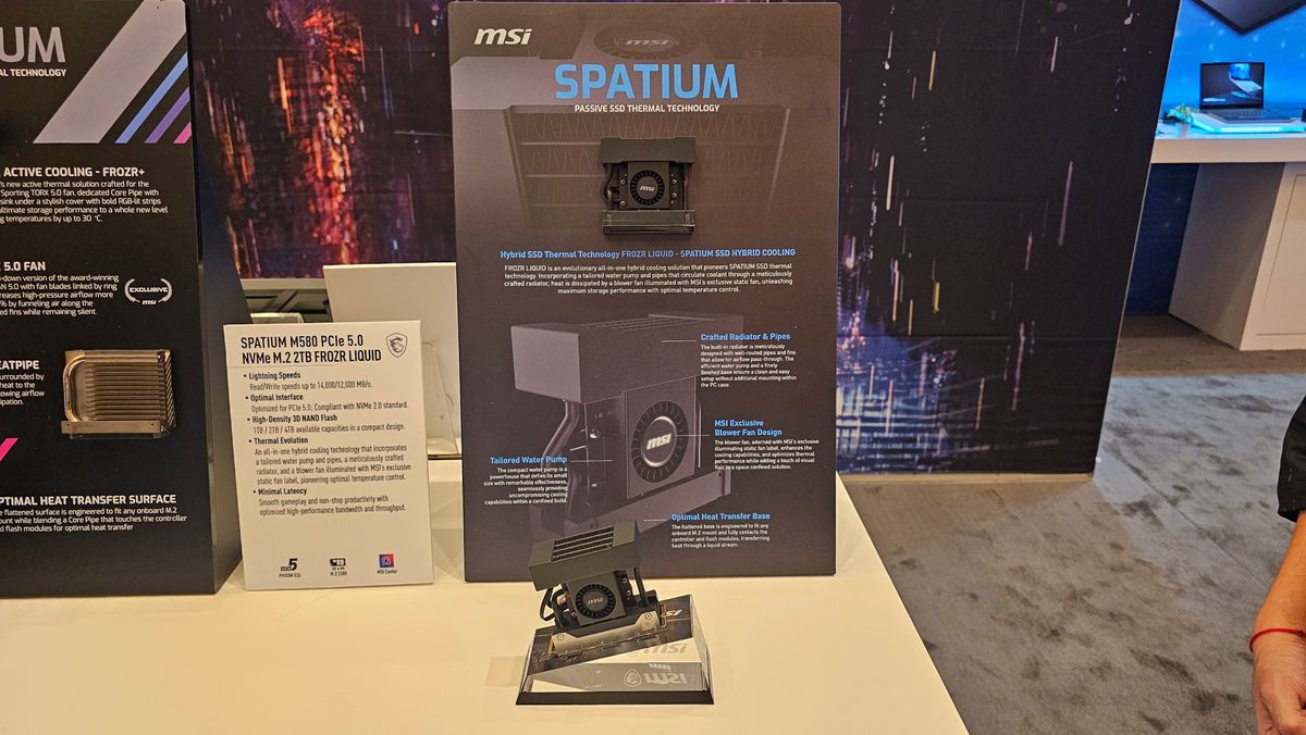 MSI builds tiny AIO liquid cooler prototype for the hotter, faster SSDs ...