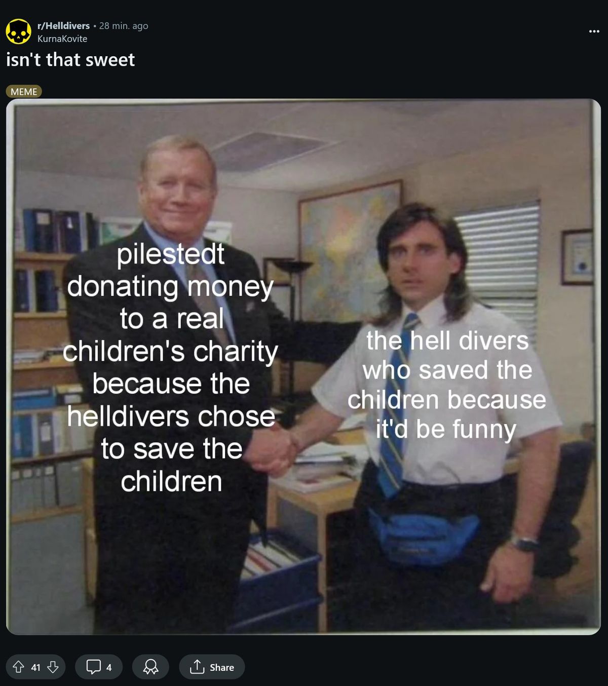 Helldivers players saved the children, so Arrowhead Game Studios is ...