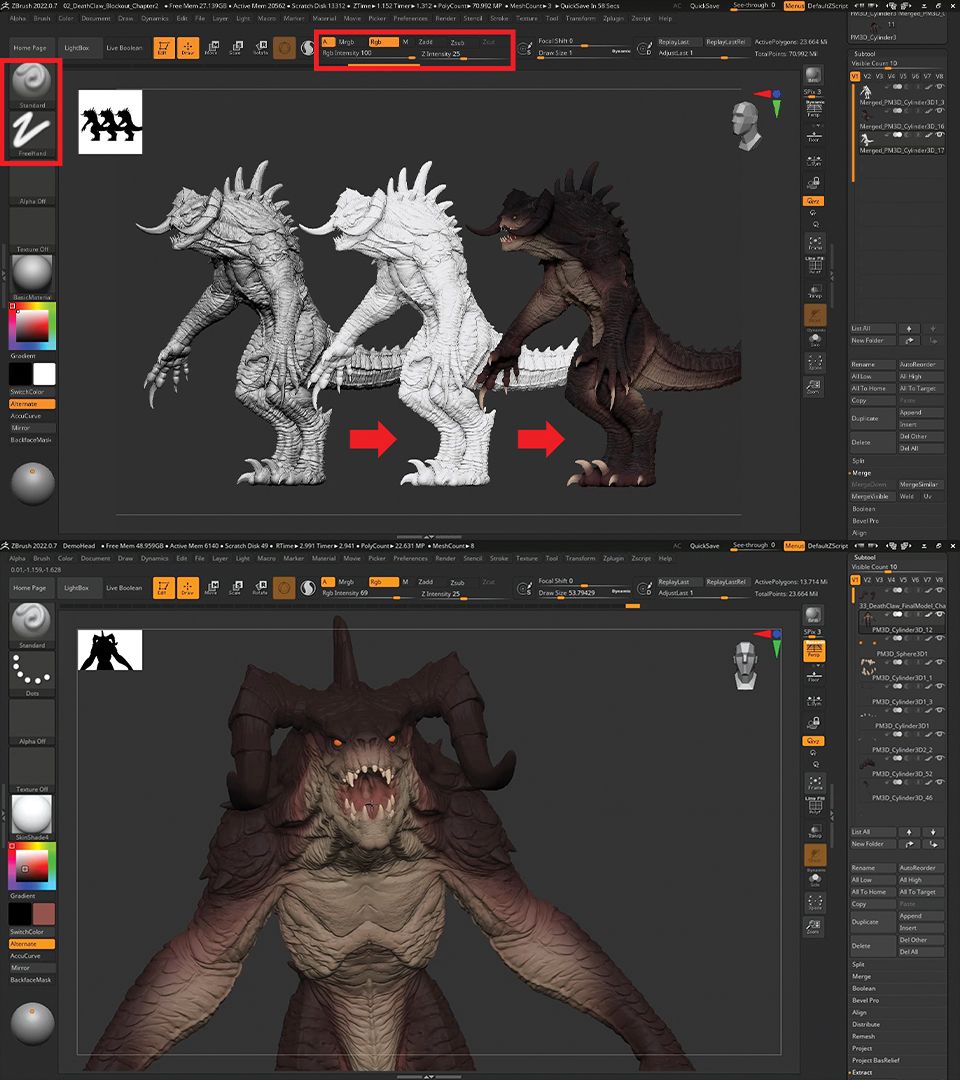 How to model Fallout's ferocious deathclaw in ZBrush | Creative Bloq