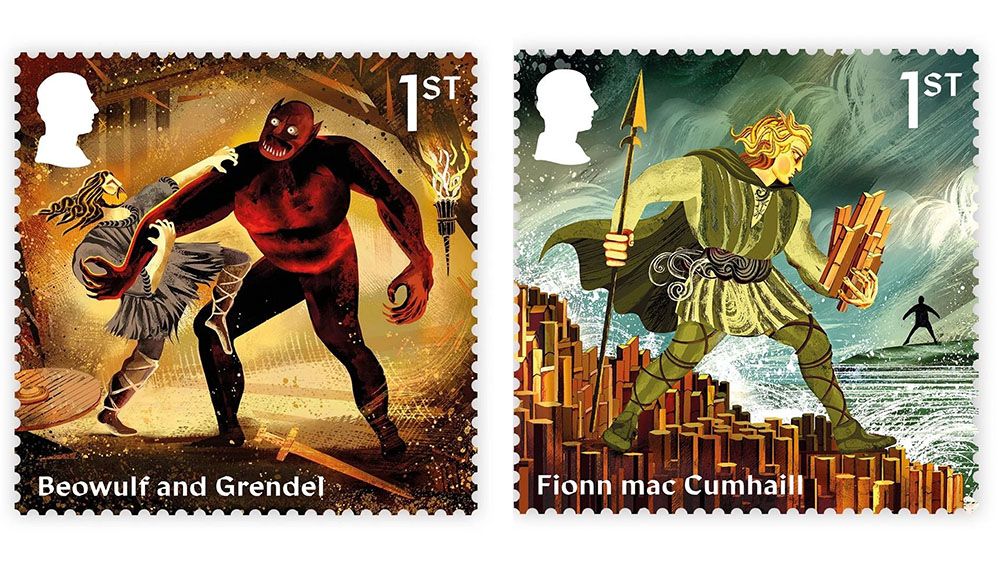 British myths and legends inspire beautiful and ferocious new stamp ...