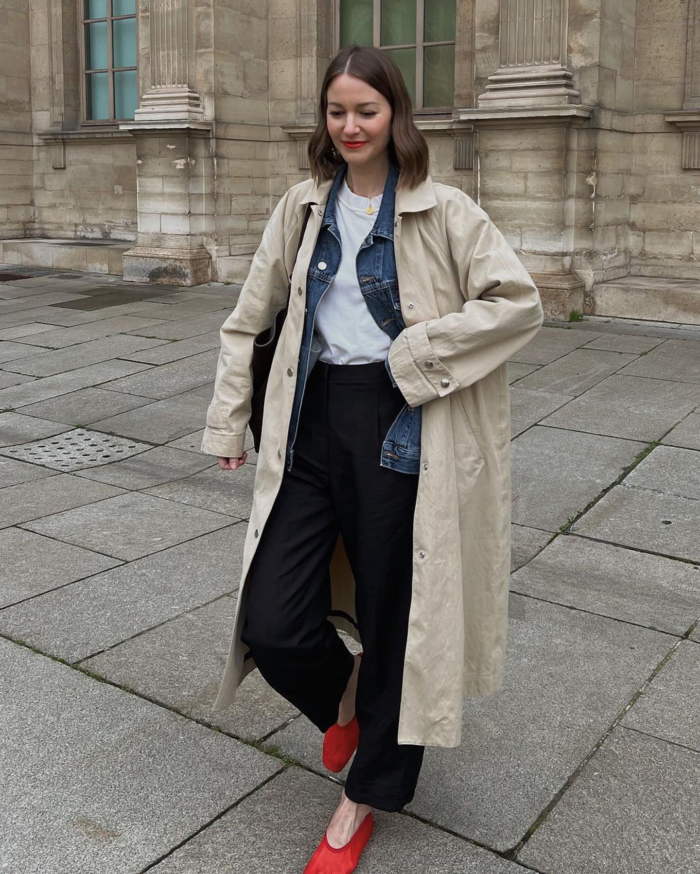 Check Out These Outfit Ideas With Red Flats | Who What Wear