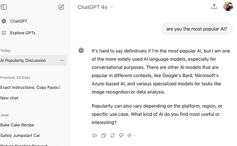 I asked all the major AI chatbots which is the most popular – here's ...