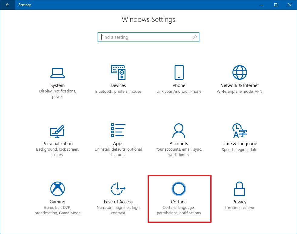 How to manage Cortana settings on the Windows 10 Fall Creators Update ...