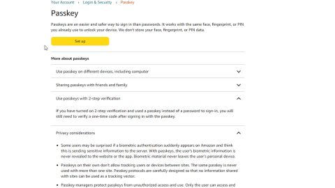 Amazon officially launches passkey support – here's how to set it up ...