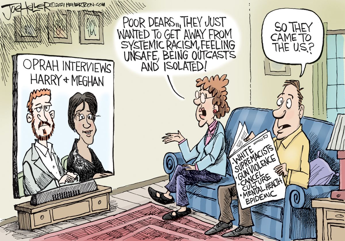 Editorial Cartoon U.S. meghan harry oprah | The Week