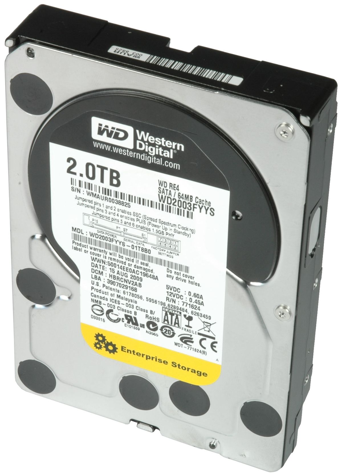 Western Digital RE4 (RAID Edition 4, WD2003FYYS) - 500GB Per Platter ...