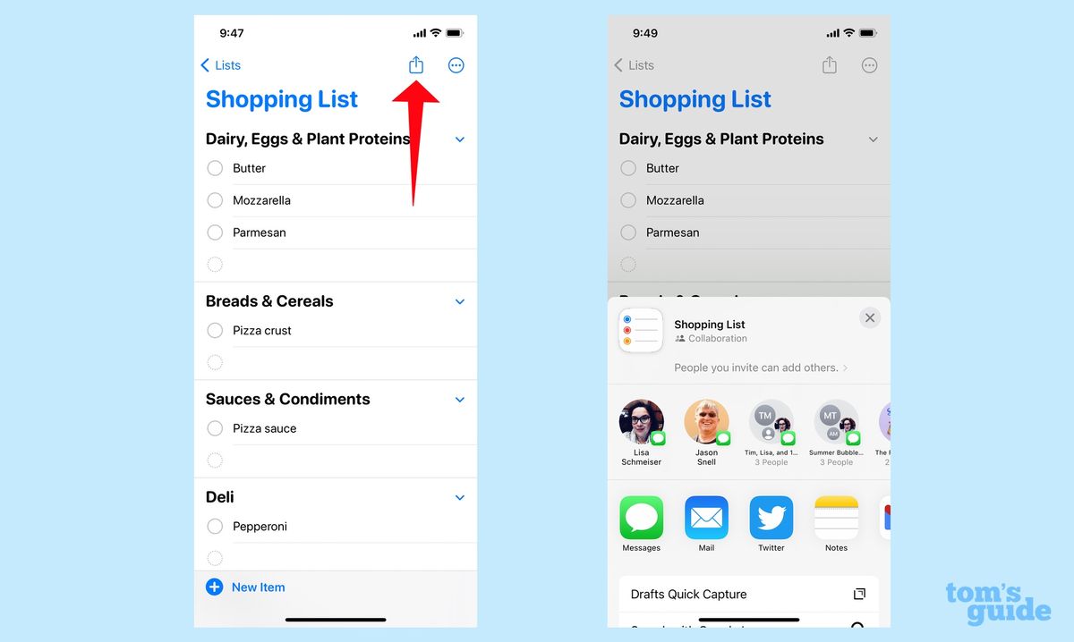How to create a grocery list in Reminders on your iPhone or iPad | Tom ...