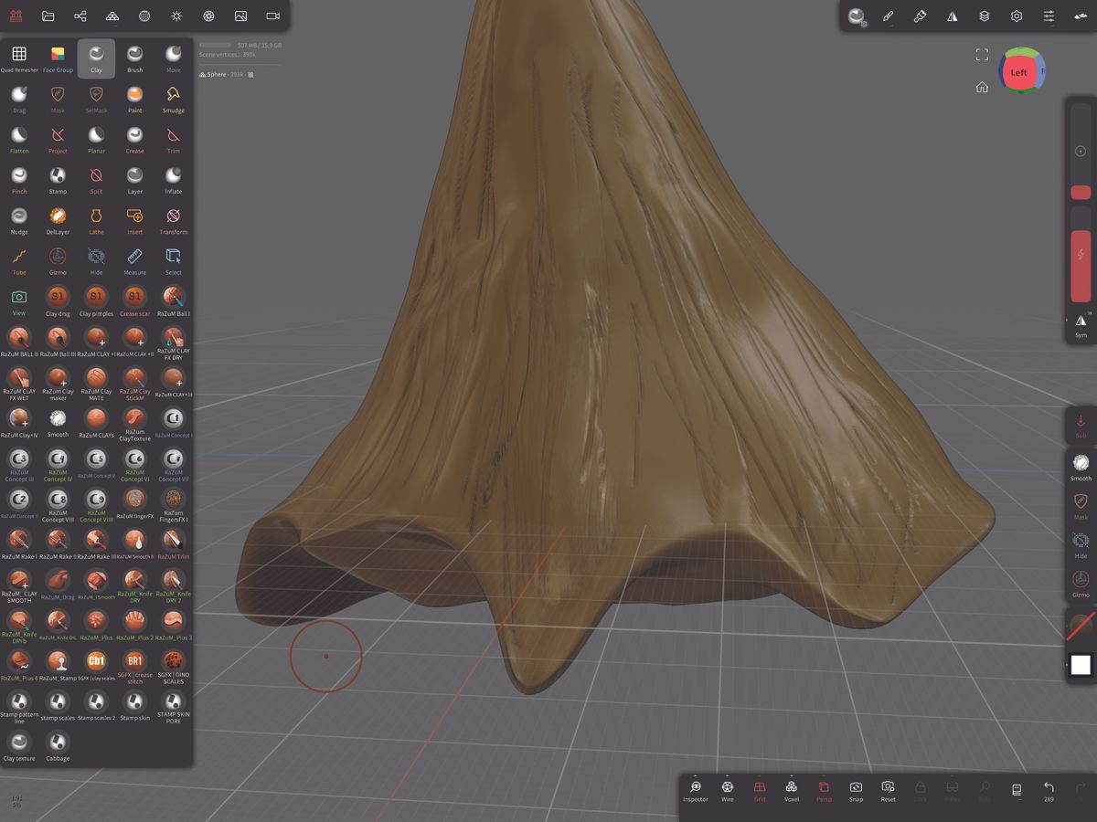 How to quickly sculpt realistic 3D horns for a creature on iPad ...