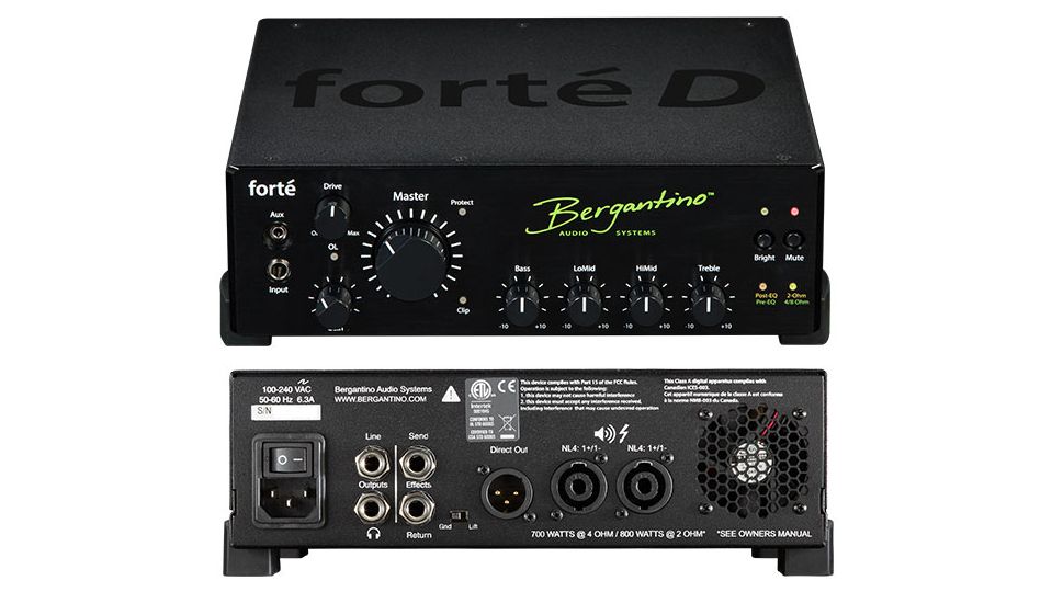 Bergantino launches the Forté D, a tonally versatile 800W bass amp head ...