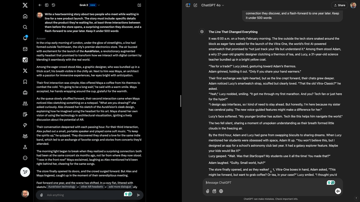 I put ChatGPT vs Grok to the test with 7 prompts — here's the winner ...
