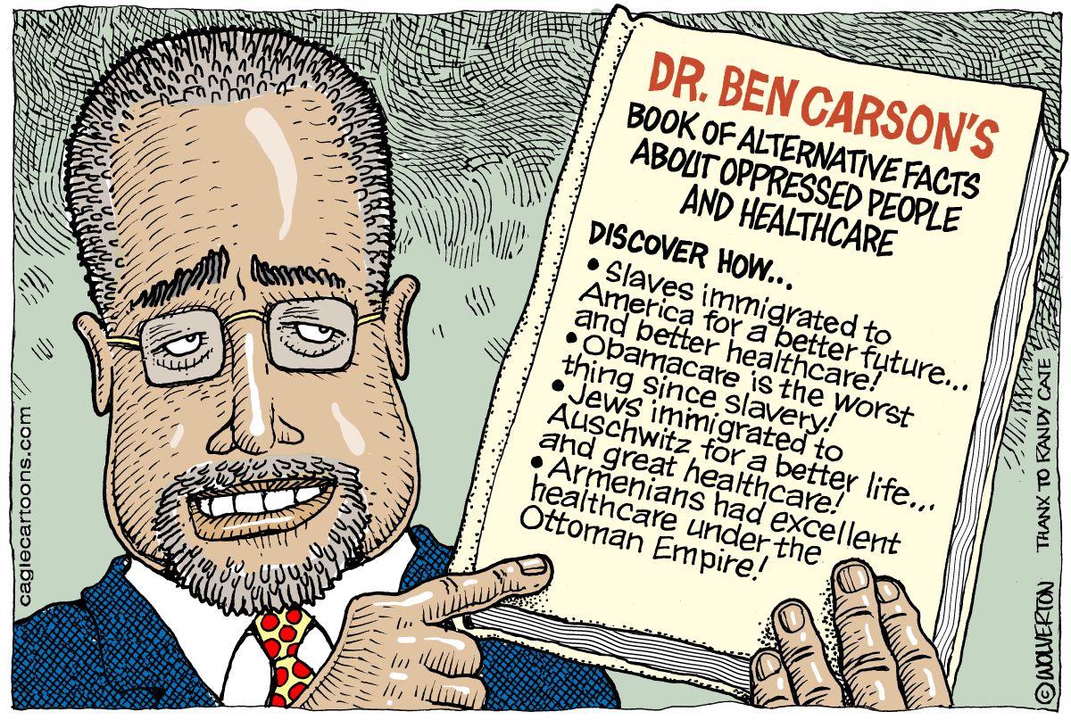 Political Cartoon U.S. Ben Carson Slavey Healthcare Alternative Facts ...