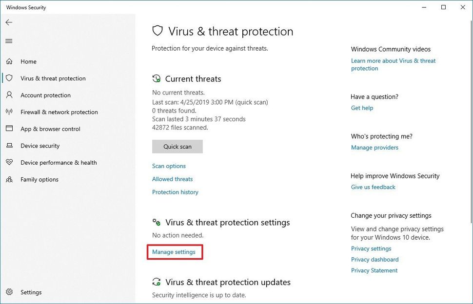How to manage Windows Security Tamper Protection feature on Windows 10 ...