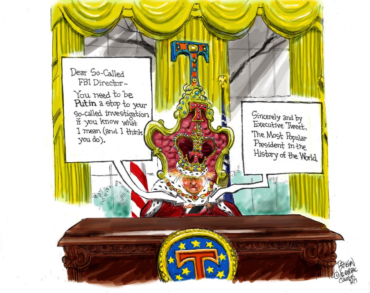 Political Cartoon U.S. Trump White House King | The Week