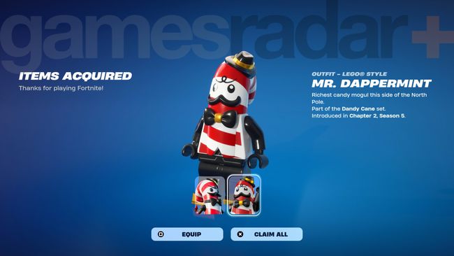 Link Lego account to Fortnite for the Mr Dappermint Outfit | GamesRadar+