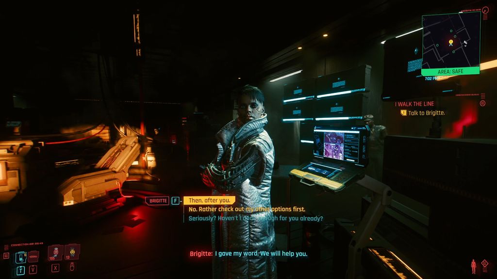 Should you give Brigitte access to the chip in Cyberpunk 2077 ...