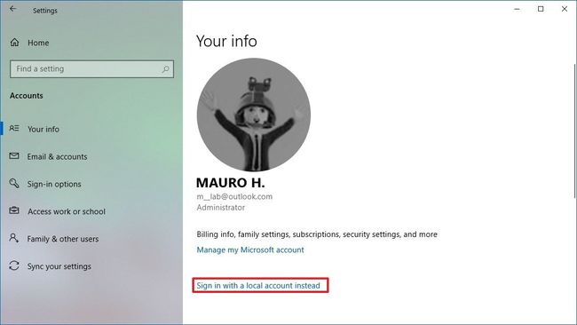 How to create a local account while setting up Windows 10 Home ...