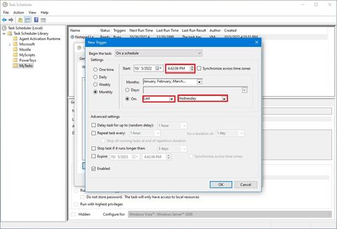 How to create an automated task using Task Scheduler on Windows 10 ...