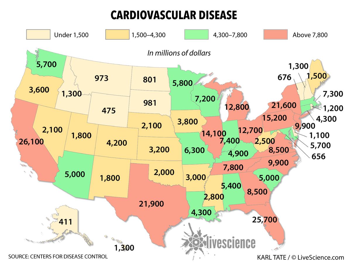 The Costs of 6 Health Conditions for Each US State | Live Science