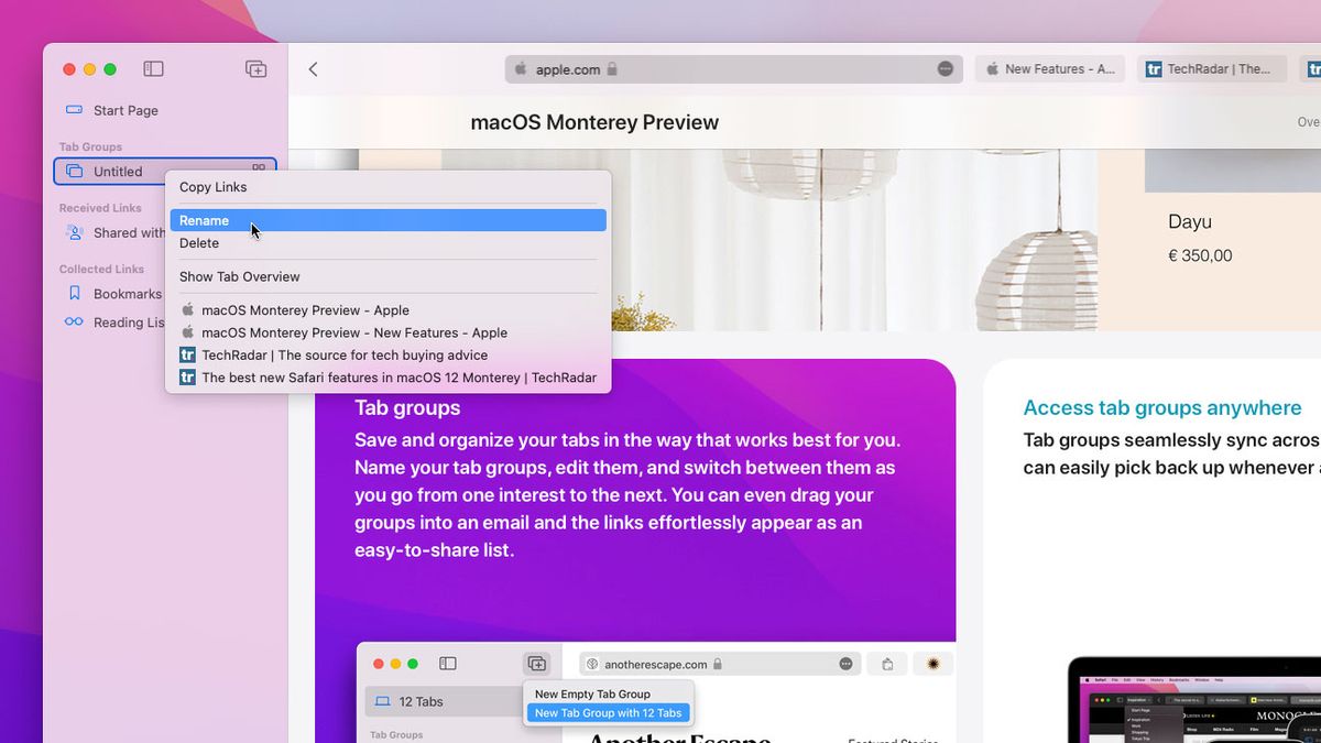 How to use Safari Tab Groups in macOS Monterey | TechRadar