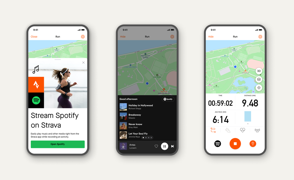 Music on the go: Spotify can now be controlled from within the Strava ...