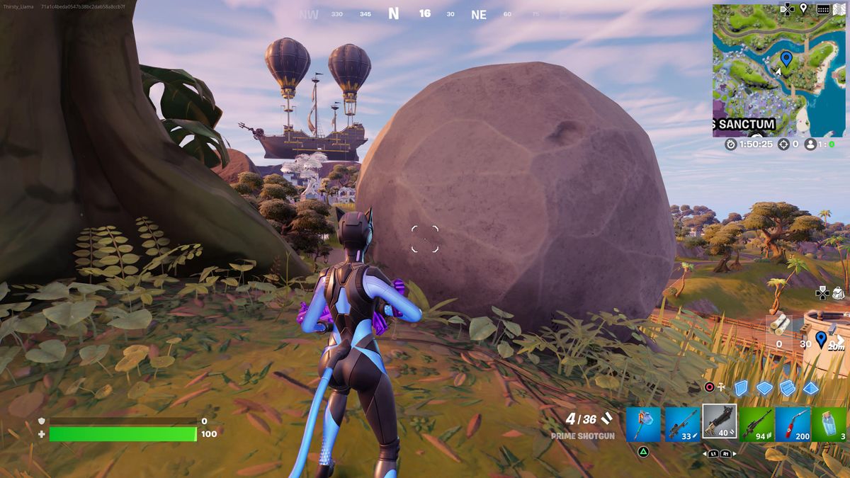 How to slide kick a runaway boulder in Fortnite | PC Gamer